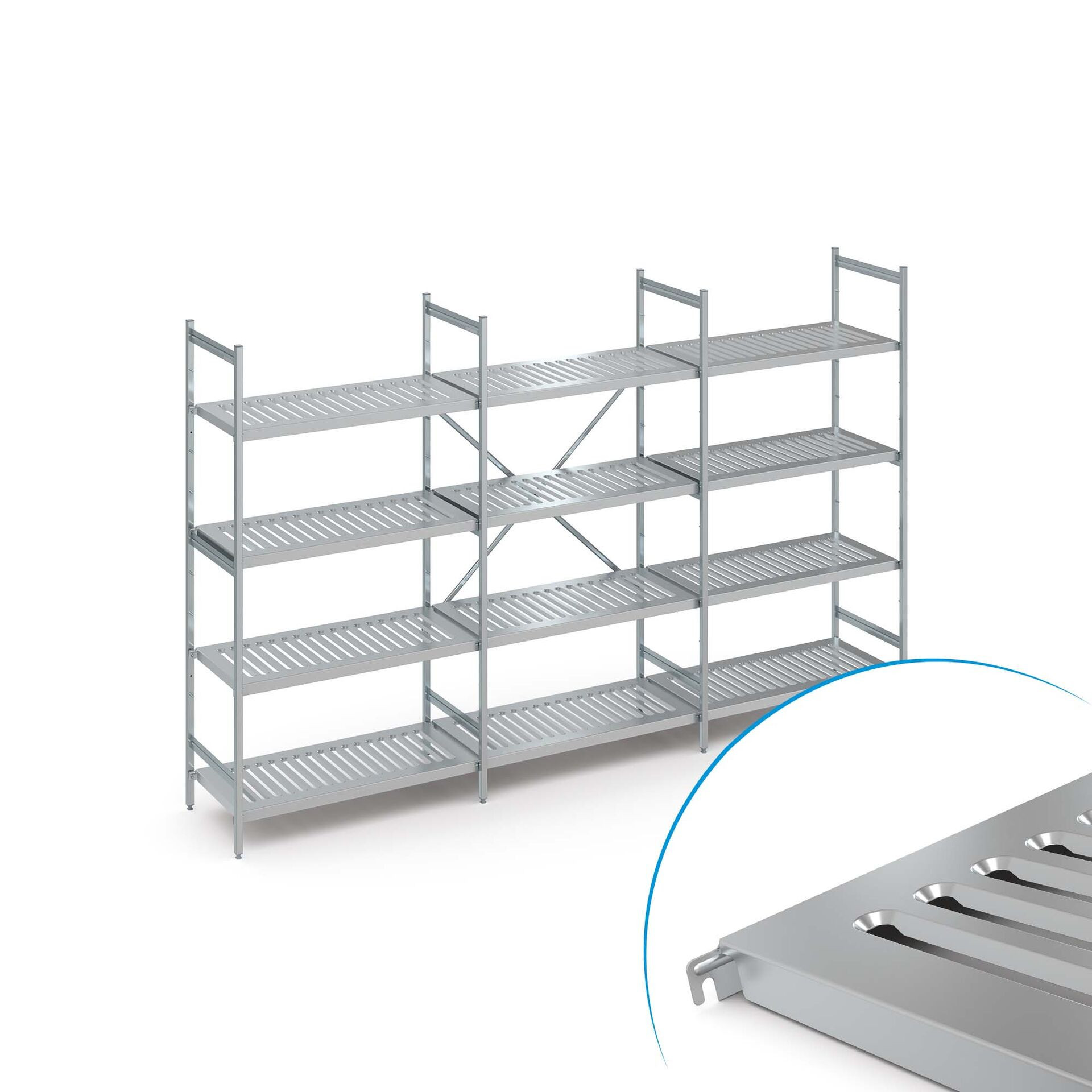 Stationary shelving set norm 5 with louvred shelf | Стационарные ...